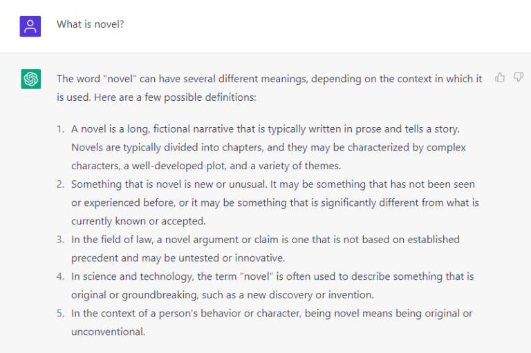 Novel คืออะไร ? (ในความเห็นของ OpenAI) – WhatANovel.com